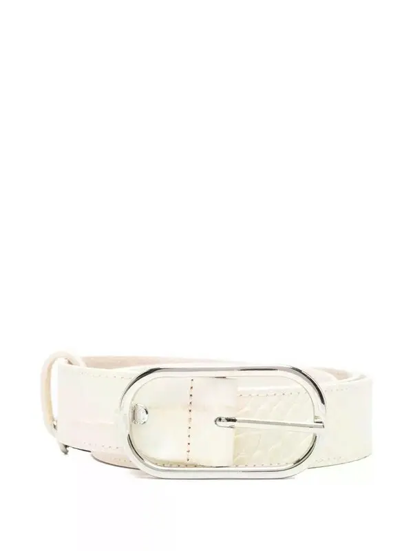 HERSKIND Oval-buckle Leather Belt - Neutrals
