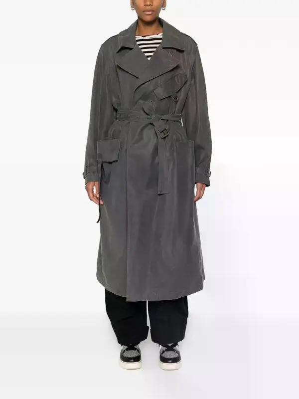 OPEN YY Maxi Belted Trench Coat