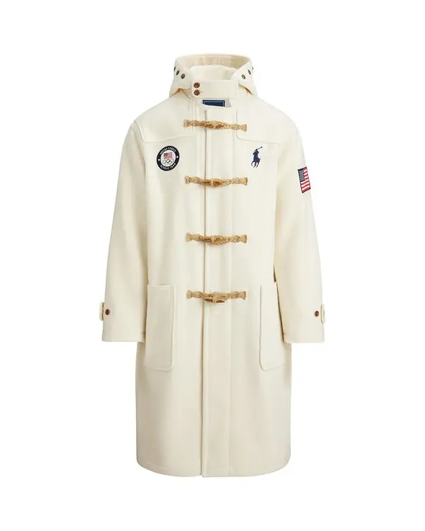Polo Ralph Lauren Team Usa Opening Ceremony Wool Twill Toggle Coat - Cream