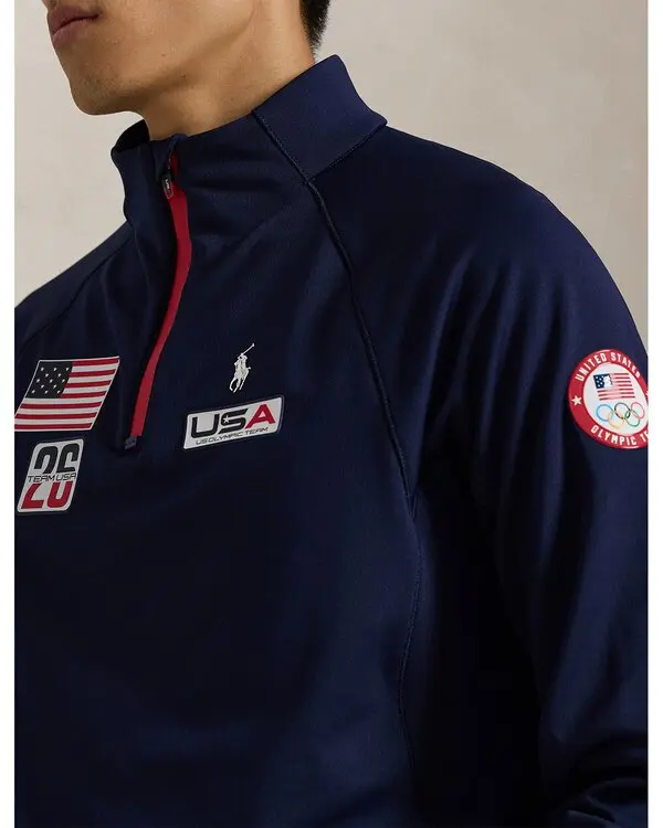 Polo Ralph Lauren Team Usa Stretch Fleece Pullover - Navy