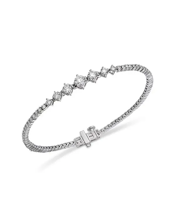 Bloomingdale'S Luxe Collection 14k Lab Grown Diamond Bracelet - White Gold