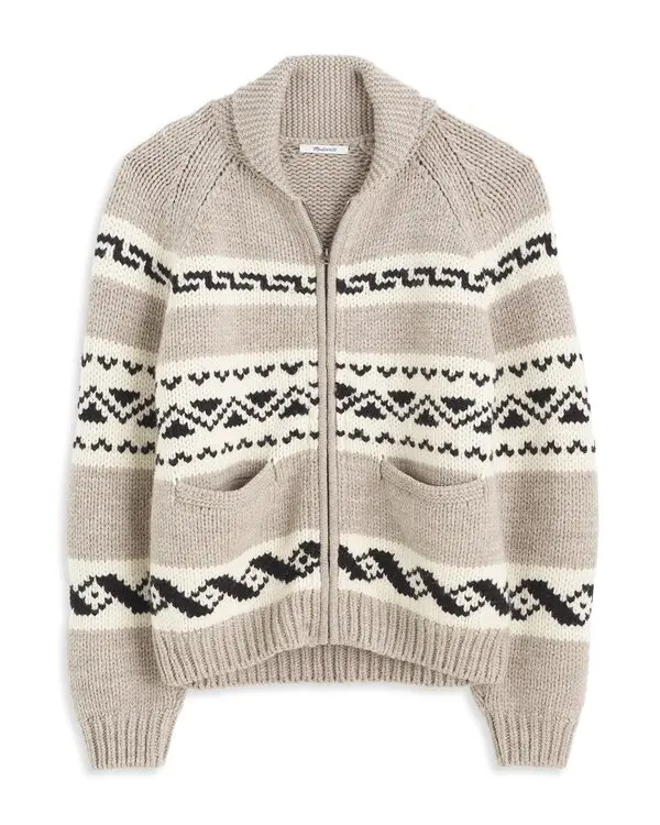 Madewell Fair Isle Zip-up Cardigan