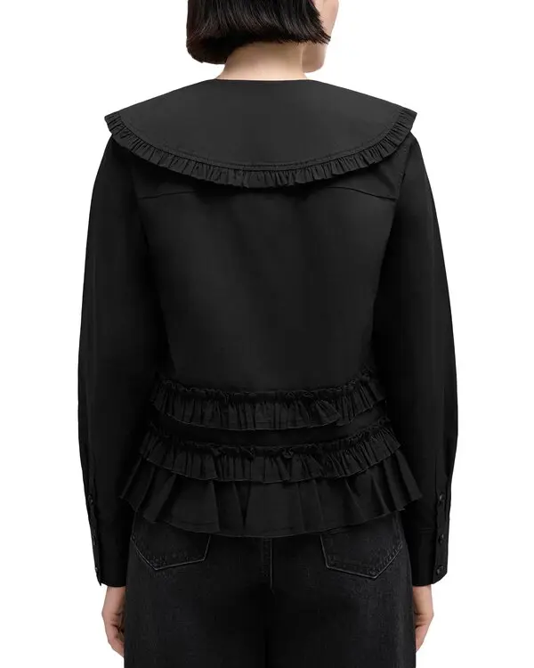 GANNI Ruffle Trim Shirt