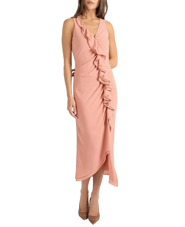 Santorelli Tate Sleeveless Midi Dress - Rosa