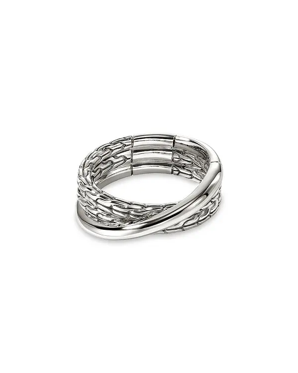 John Hardy Jh Essentials Crossover Ring - Silver