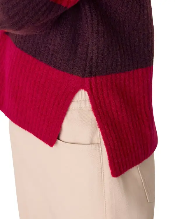 Whistles Wide Stripe Knit Sweater - Red/multi