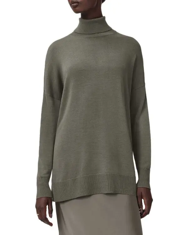 ALLSAINTS Juno 2-in-1 Slip Dress And Sweater - Light Khaki