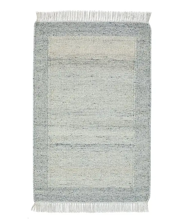 OBEETEE Nu Maison Soft Border Area Rug,2'0x3'0 - Light/blue