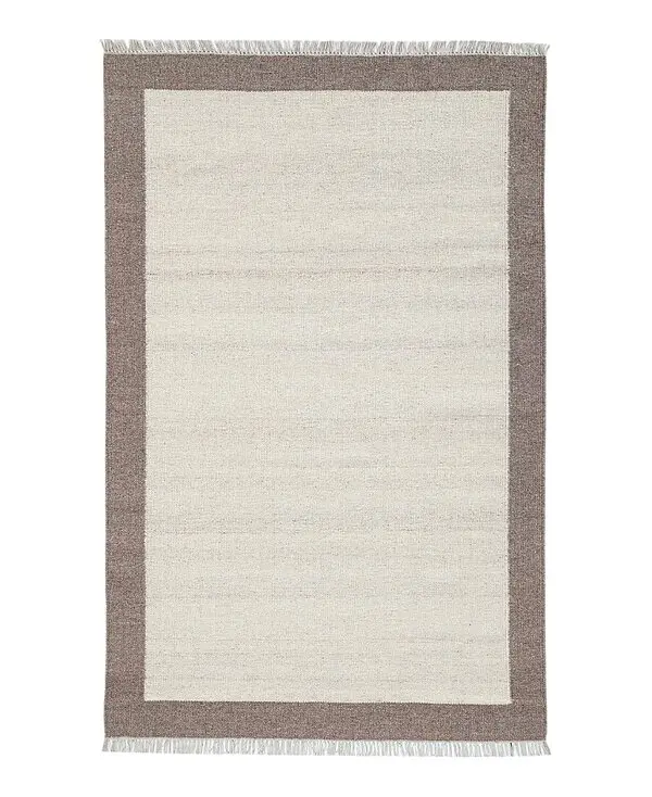 OBEETEE Nu Maison Soft Border Area Rug,6'0x9'0 - Brown