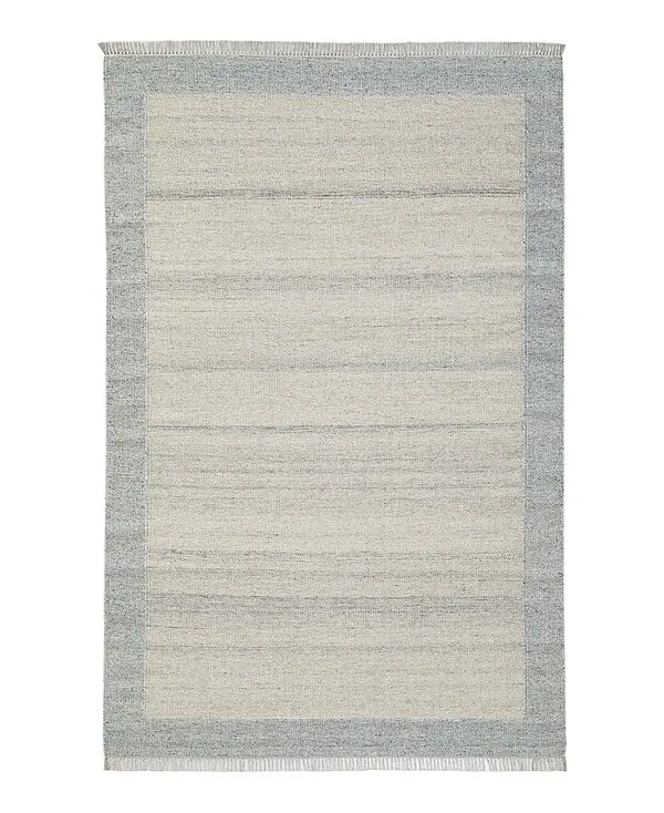 OBEETEE Nu Maison Soft Border Area Rug,6'0x9'0 - Light/blue