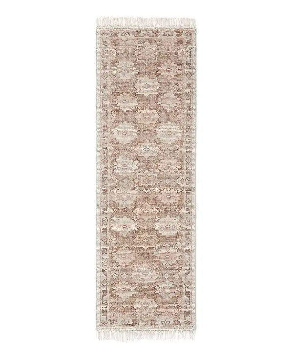 OBEETEE Palace Farzana Runner Area Rug,2'6x8'0 - Light/brown