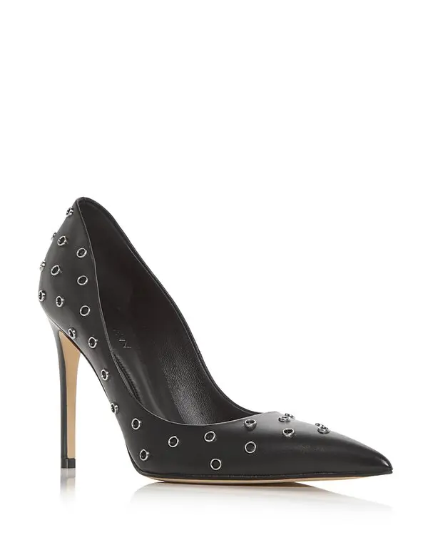 Alexander McQueen Embellished Pointed Pumps - Black/silver
