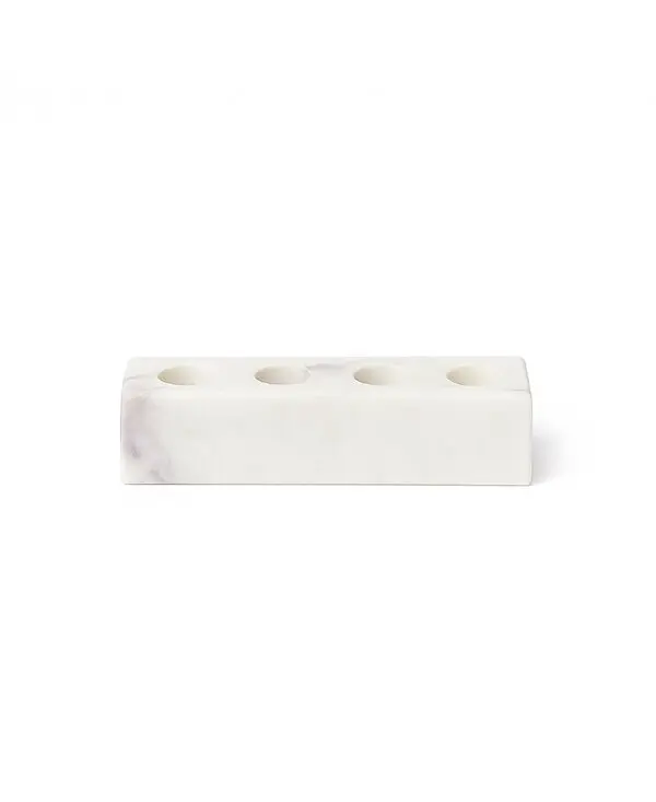 FLECK Marble Candle Holder - White