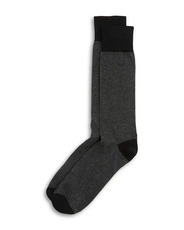 Bloomingdale'S Combed Cotton Blend Crew Socks - Black