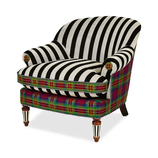 MACKENZIE-CHILDS On Wall Street Accent Chair
