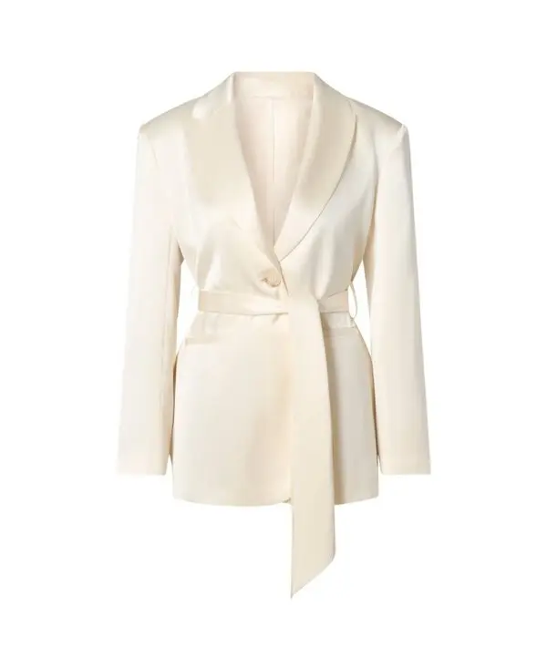 MALINA Liv Satin Wrap Blazer