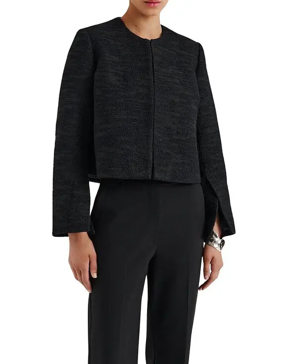 MALINA Ruthie Cropped Boucle Blazer