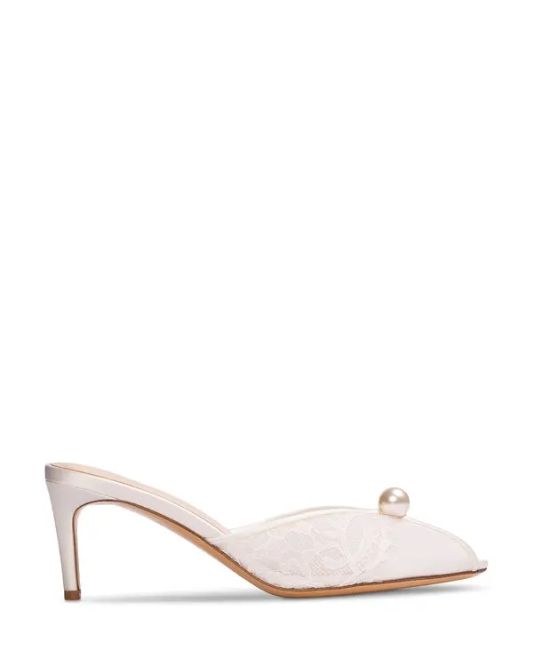 BLACK SUEDE STUDIO Pearl Mesh Slipper Pumps