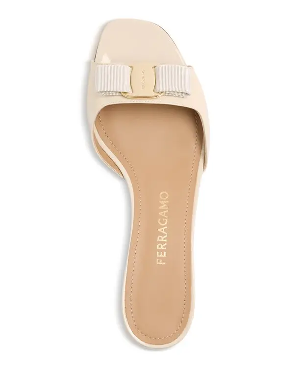 FERRAGAMO Leather Slide Sandals