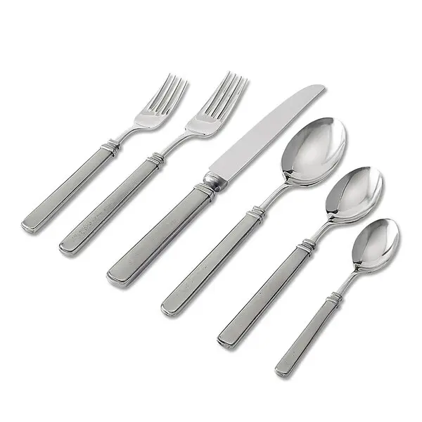 MATCH Gabriella Pewter 6-piece Flatware Place Setting - No Color