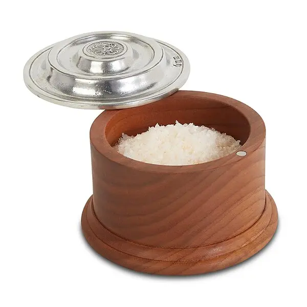 MATCH Wood And Pewter Salt Cellar - No Color