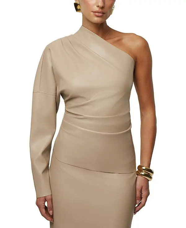 JLUXLABEL Demi One Shoulder Top - Beige