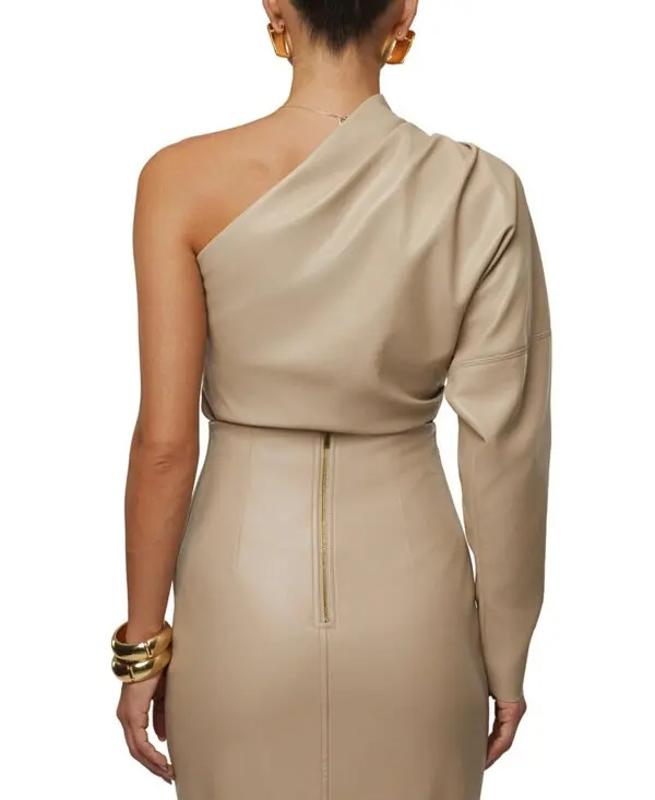 JLUXLABEL Demi One Shoulder Top - Beige