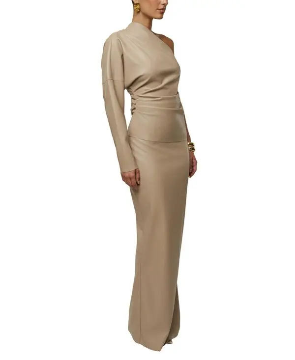 JLUXLABEL Demi One Shoulder Top - Beige