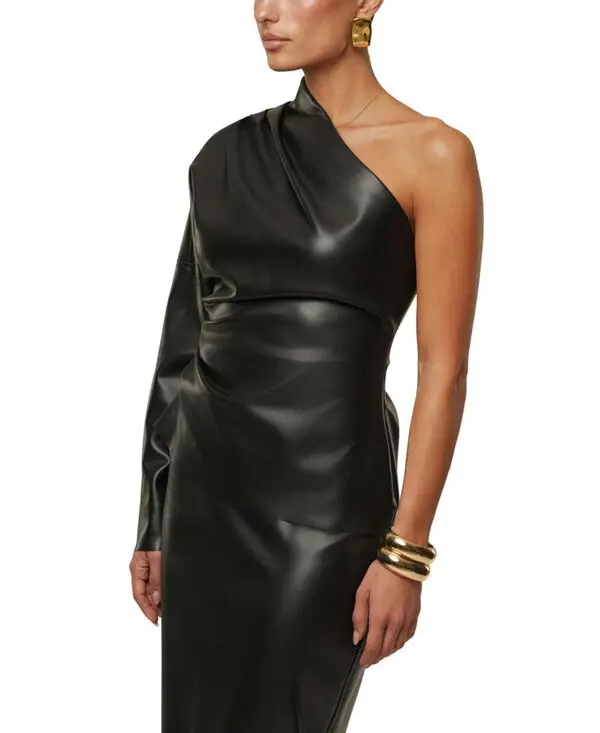 JLUXLABEL Demi One Shoulder Top - Black