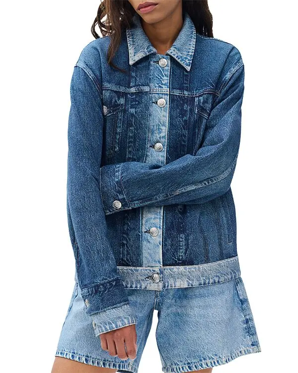 Rag & Bone Miramar Combo Terry Trucker Jacket