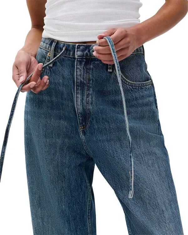 Rag & Bone Phoebe Drawstring Wide Leg Jeans - Declan