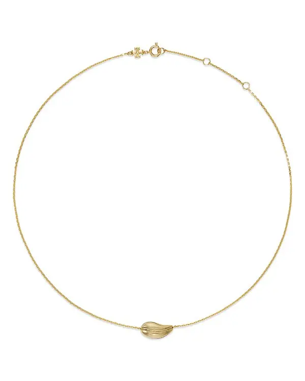 Tory Burch Wave Pendant Necklace - Gold