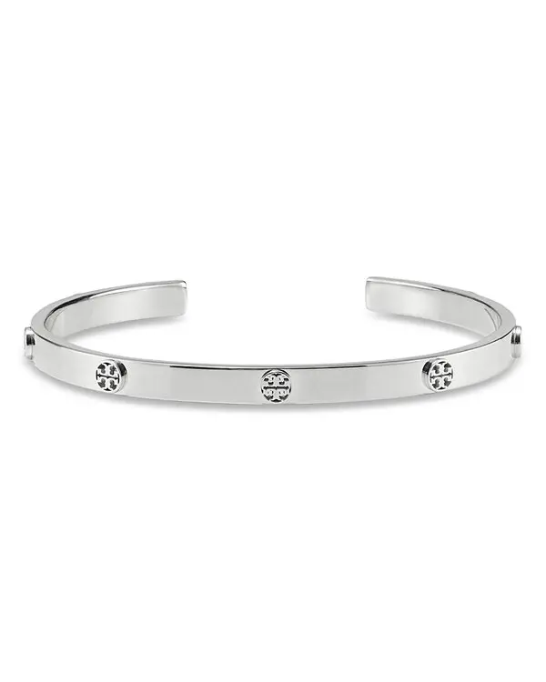 Tory Burch Miller Icon Studded Cuff Bracelet - Silver