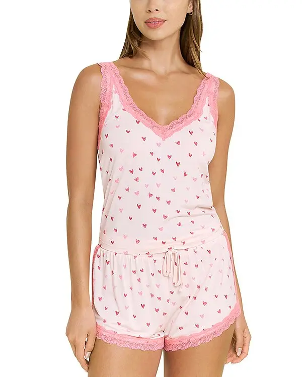 Honeydew Intimates Mellow Out Tank And Shortie Pajama Set - Marzipan Hearts