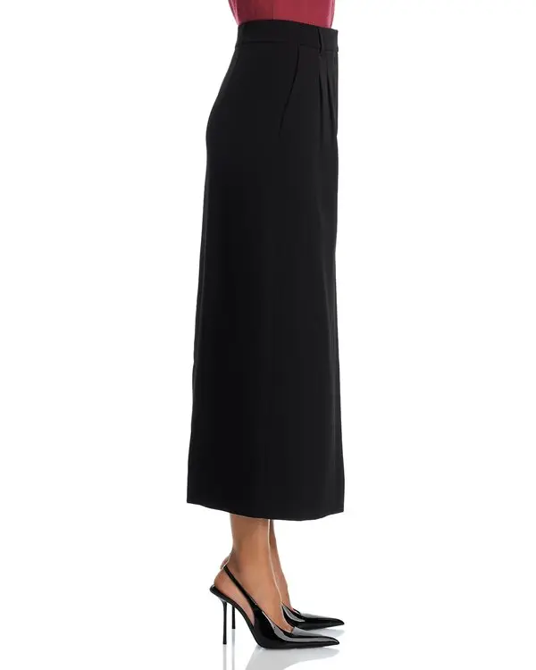 French Connection Harry Front Slit Midi Skirt - Black