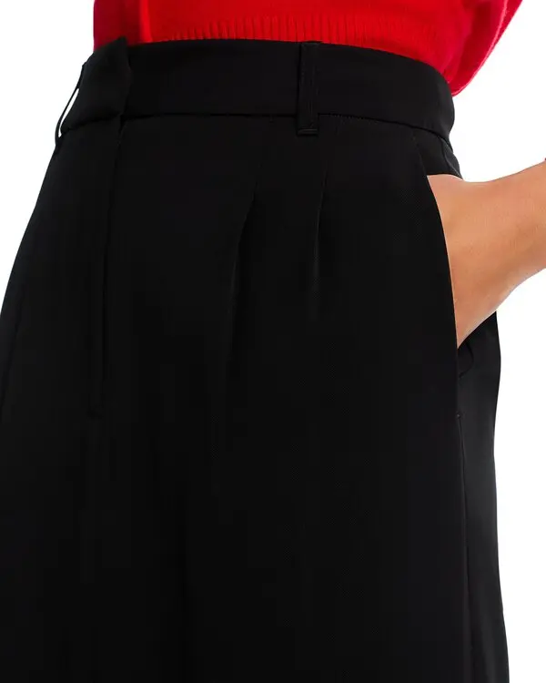 French Connection Harry Front Slit Midi Skirt - Black