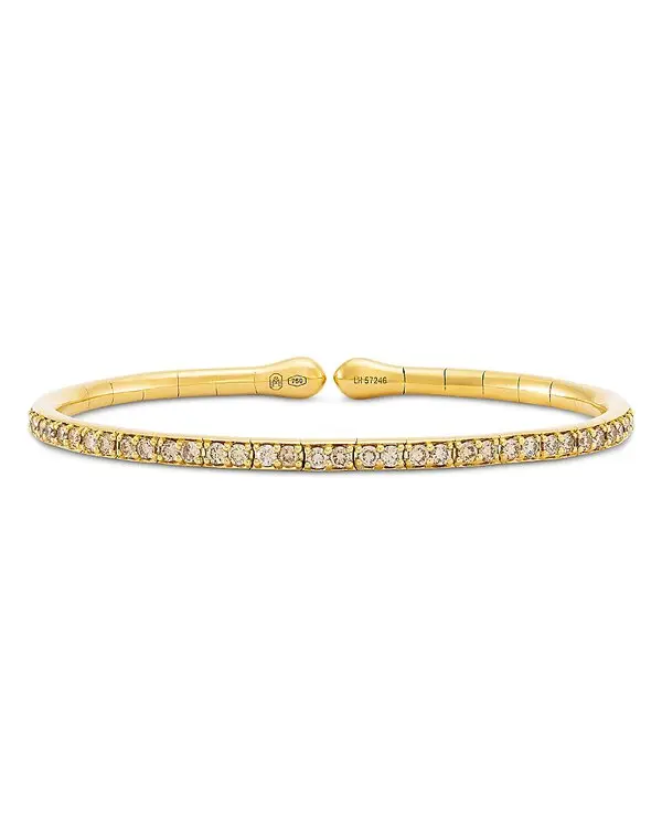 Etho Maria 18k Yellow Brown Diamond Cuff Bracelet - Gold
