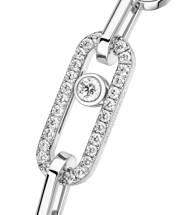Messika 18k Diamond Link Chain Bracelet - White Gold