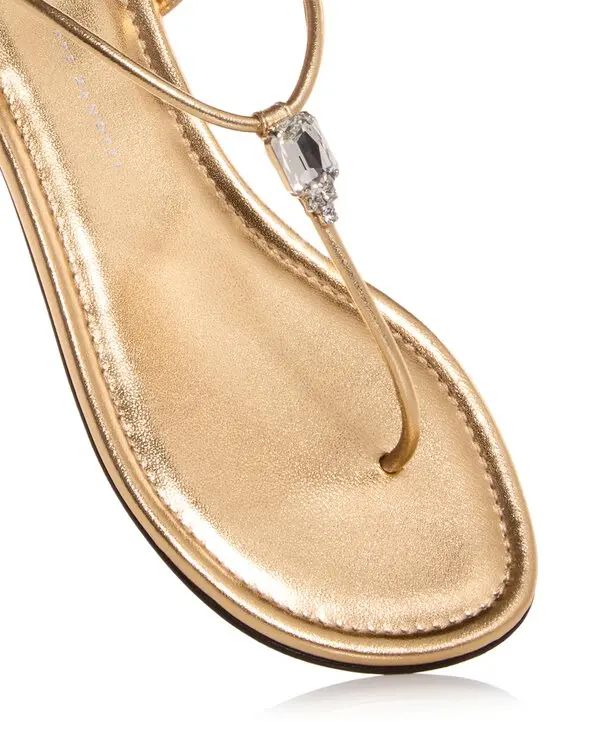 GIUSEPPE ZANOTTI Embellished Thong Sandals - Oro
