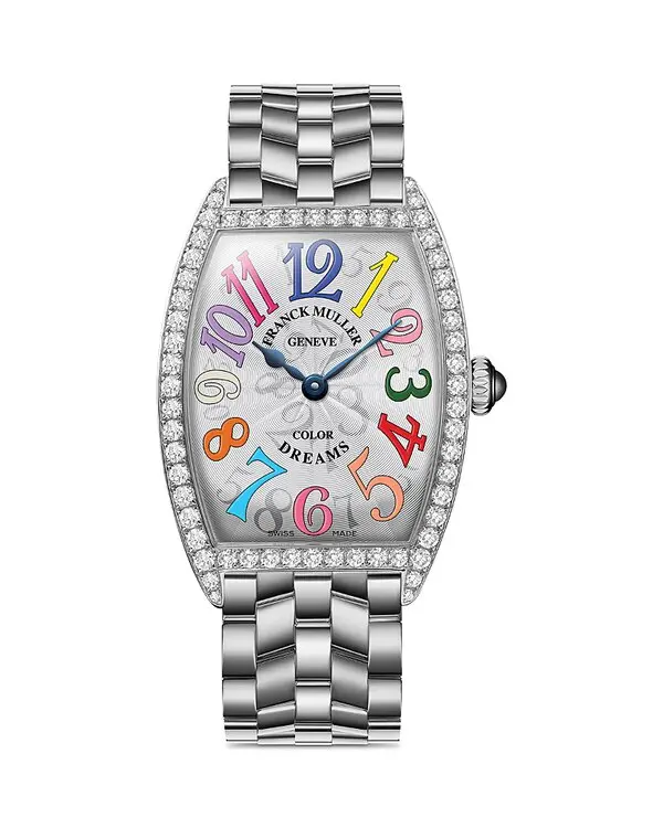 Franck Muller Cintree Curvex Watch, 25mm - White/silver