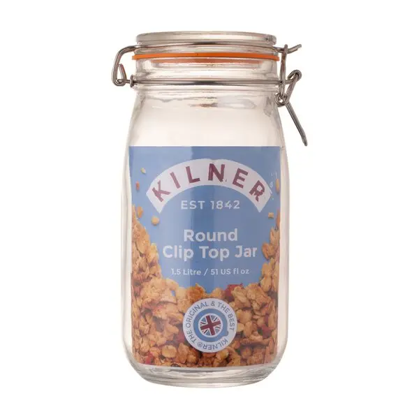 KILNER Round Clip Top Jars, Set Of 4