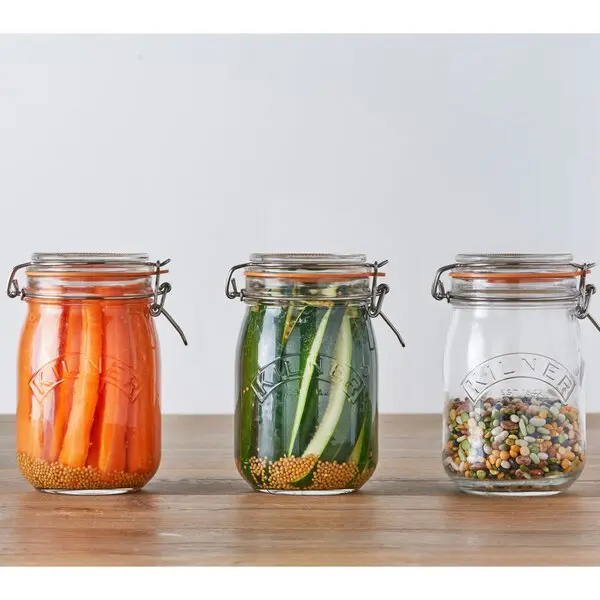 KILNER Round Clip Top Jars, Set Of 4