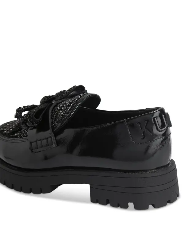 Kurt Geiger Bow Crystal-embellished Loafers