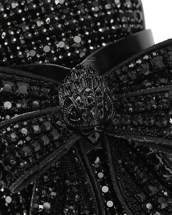 Kurt Geiger Bow Crystal-embellished Loafers