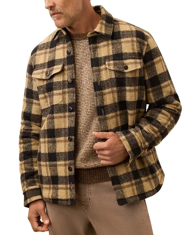 Faherty Brand Range Fleece Plaid Shirt Jacket