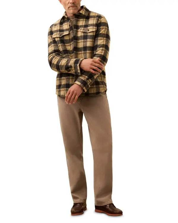 Faherty Brand Range Fleece Plaid Shirt Jacket