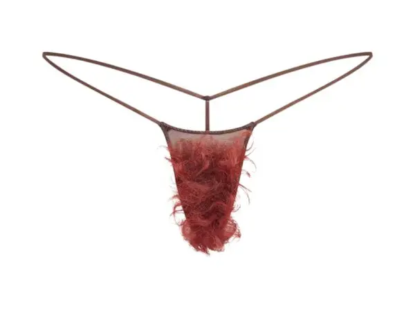 SKIMS Faux Hair Micro String Thong - Cocoa Ginger Curly
