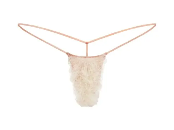 SKIMS Faux Hair Micro String Thong - Sienna Blonde Curly