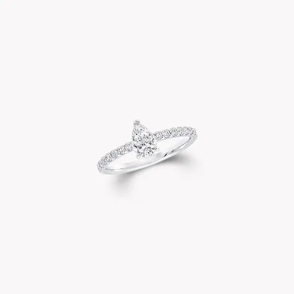 Graff Foufou Pear Shape Diamond Ring - White Gold