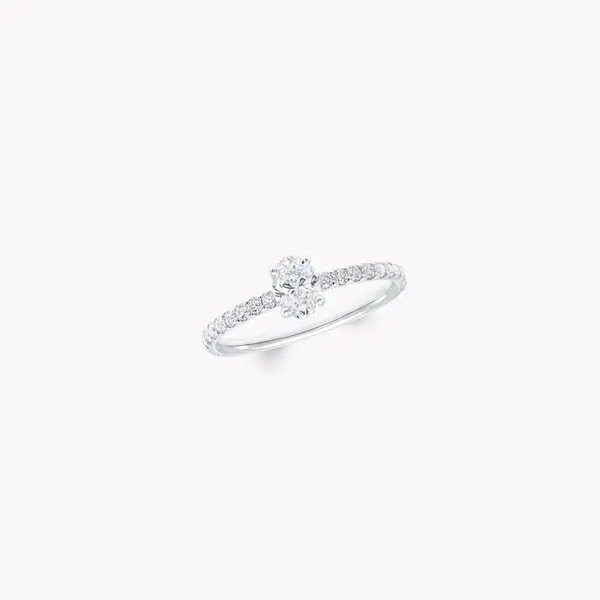 Graff Foufou Oval Diamond Ring - White Gold